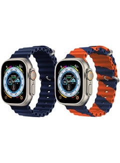 IAF Silicone Ocean Band Strap for Apple Watch Ultra 8 49mm Navy Blue ...