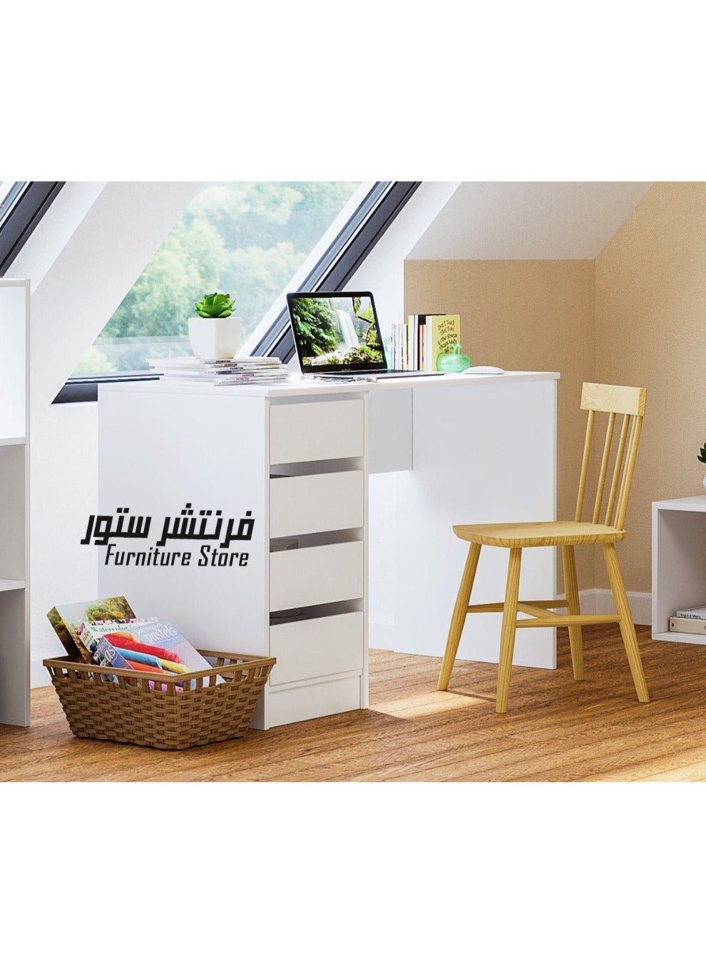 Generic Modern desk, height 80 cm - width 110 cm - depth 50 cm, from ...