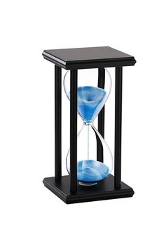 SYOSI Decorative Timer Clock Hourglass Large 60 Minutes Black Wooden ...