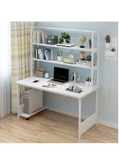 JANTENS Computer Desk with Adjustable Bookshelf 120x60x170cm UAE ...