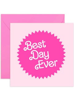 OLD ENGLISH COMPANY Barbie Birthday Card For Her - 'Best Day Ever' Neon ...