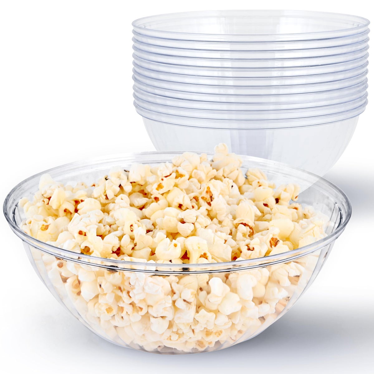 Stock Your Home 48 oz Clear Plastic Serving Bowls (12 Pack) Disposable ...
