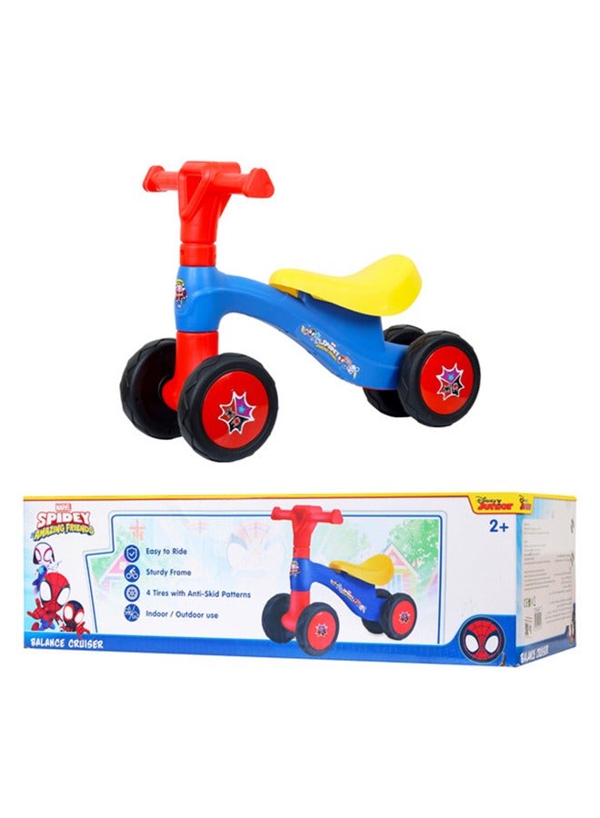 SPIDERMAN Marvel Spidey Balance Cruiser – 4-Wheel Ride-On Balance Bike for Boys Aged 2+, Red ...