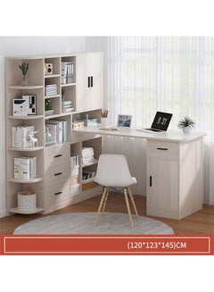 NKX Modern Upgraded Computer Laptop Desk Modern Style Bookshelf for ...