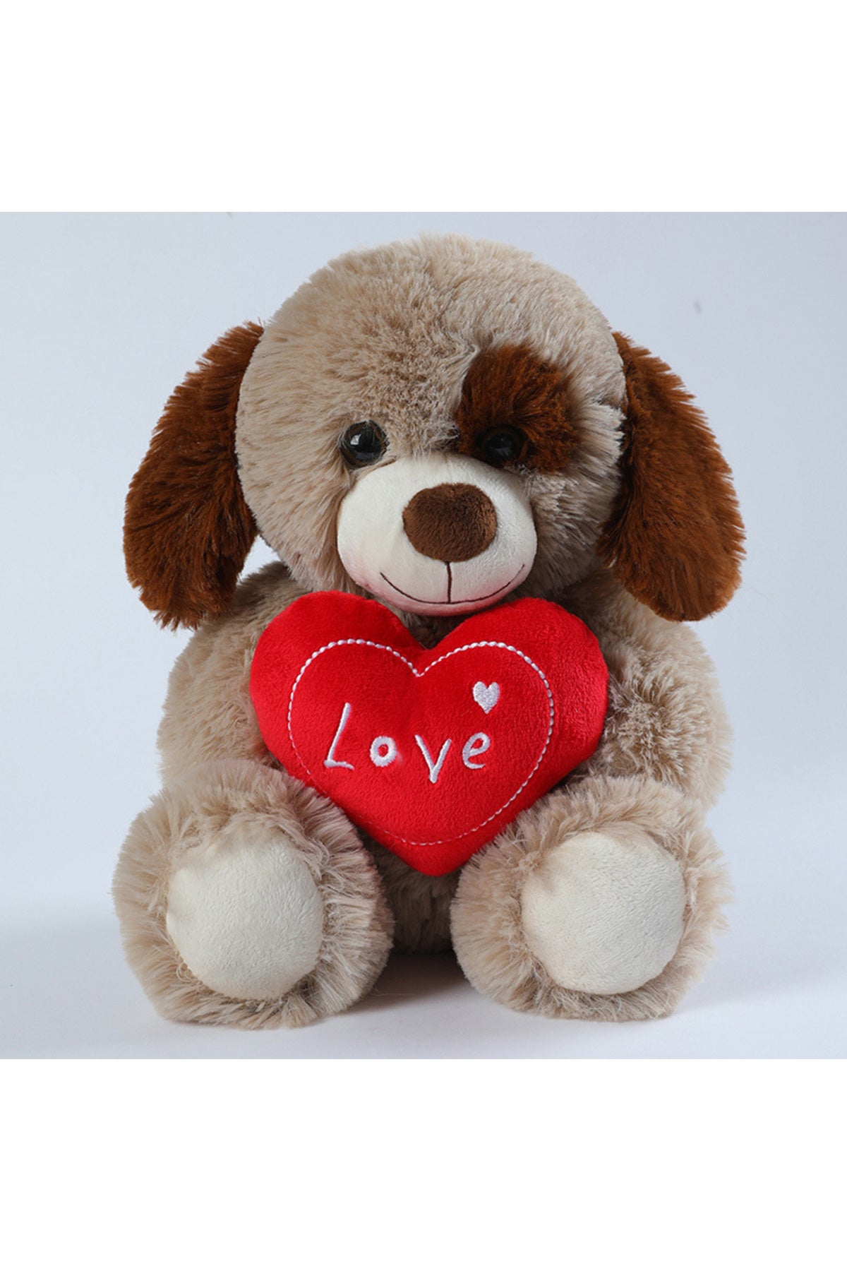 erorex 25cm Coffee 25CM Cute Heart Bear Dog Plush Toys Red Heart Print ...