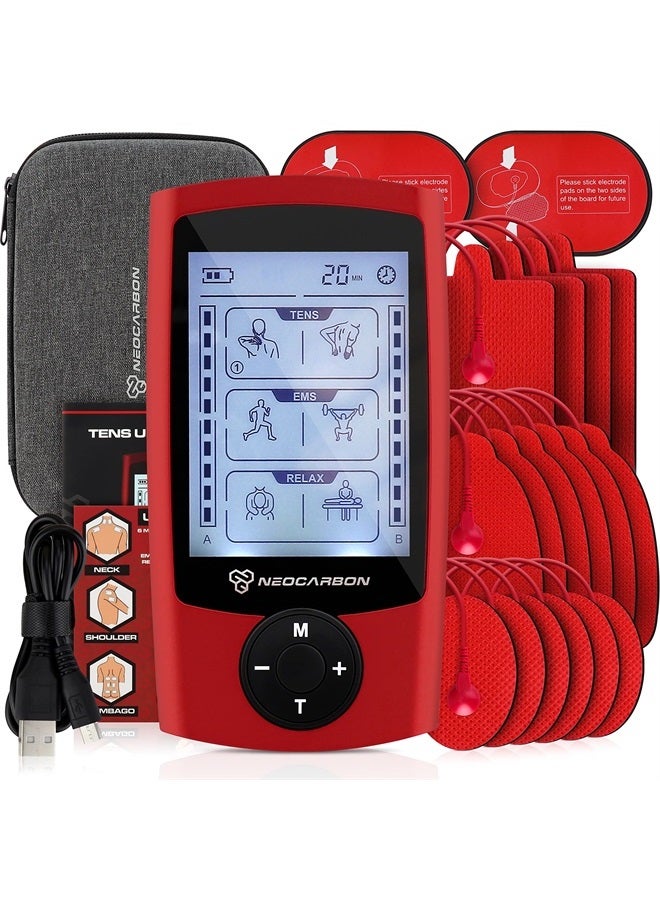 Neocarbon TENS Unit Muscle Stimulator, EMS Massager Machine for ...