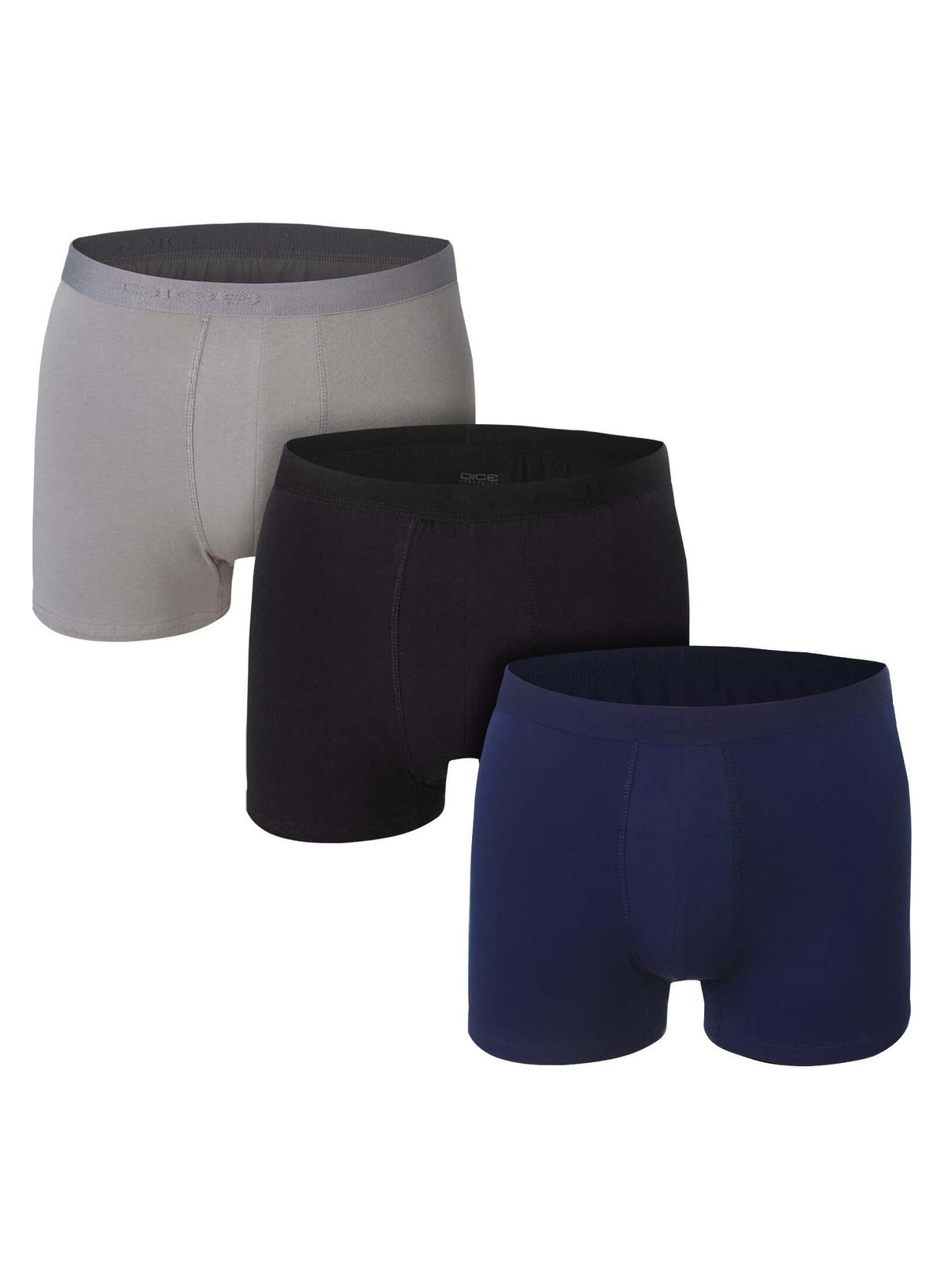 DICE Pack of 3 Plain Cotton Boxer Underwear for Men | Best Price Egypt ...