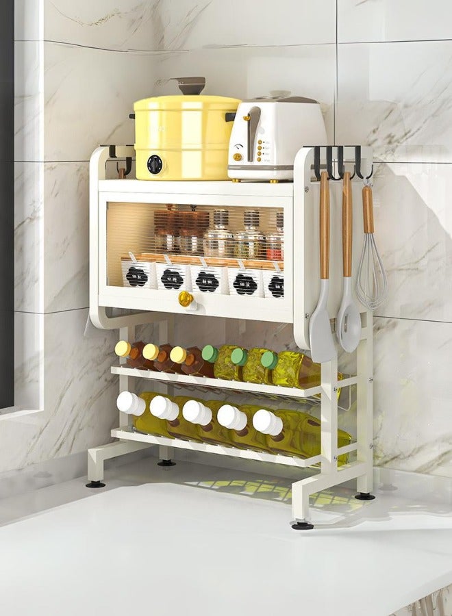 SHEE ONE Multi-level kitchen storage rack with tool holder and shelves ...