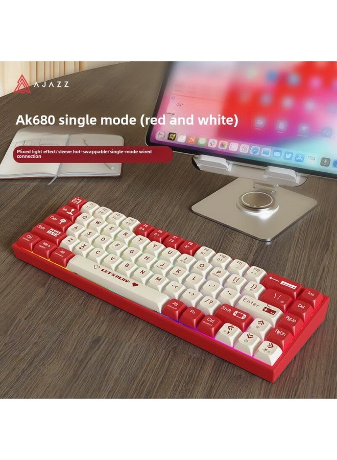 Generic AJAZZ Black Jue AK680 Wired Mechanical Keyboard 68 Keys Green ...