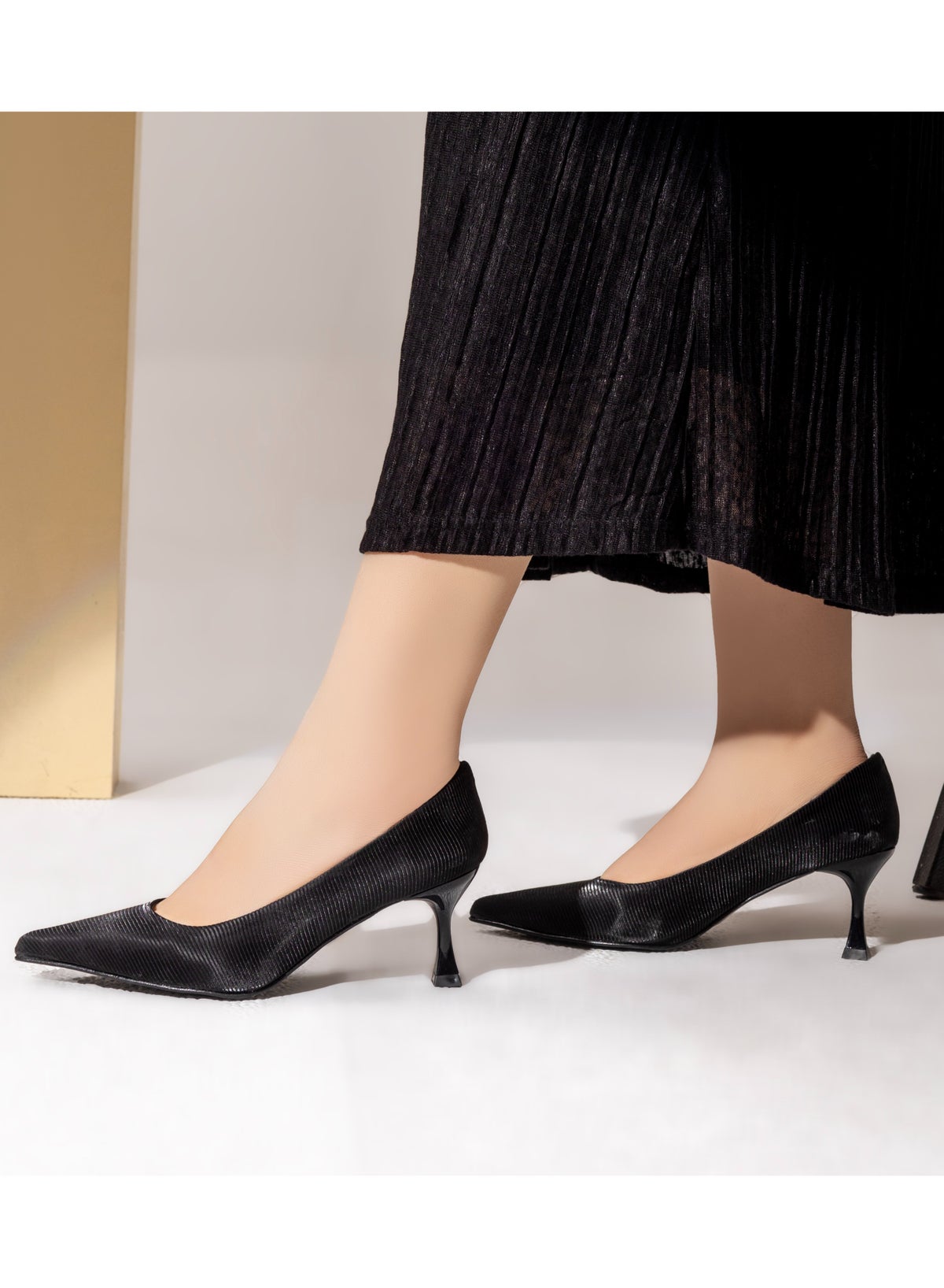 LIFESTYLISH Shoe Heel Leather Grain Awesome GZ-12 - Black | Best Price Egypt | Cairo, Giza