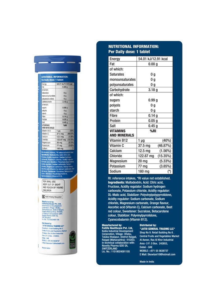 Buy FAST&UP Reload - Hydration Electrolyte Supplement - Orange Flavour ...
