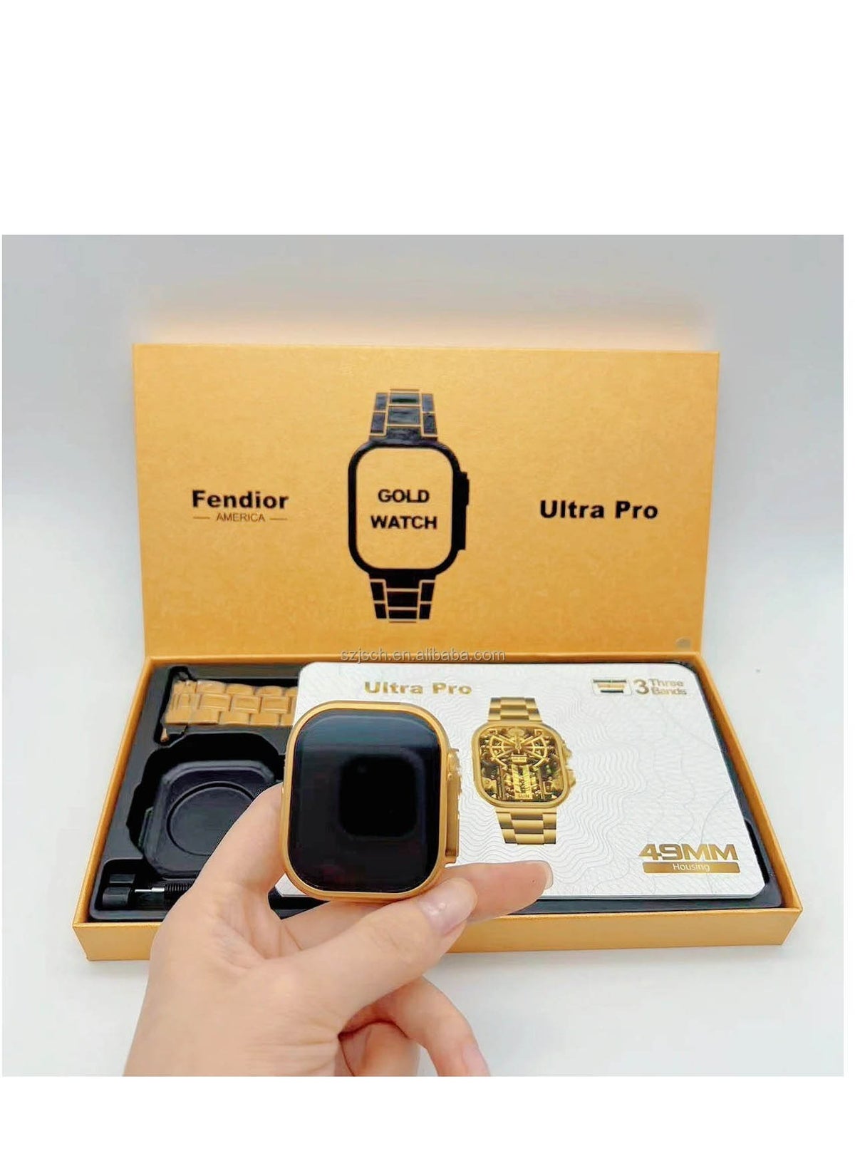 Fendior G9 Ultra Max Smart Watch, 2.1 Inch HD Screen, Gold, 49MM ...