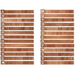 Generic Creative Alphabet Bookmark Wooden Decor 26 letters a set (OPP ...