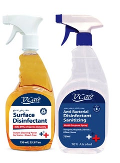 VCare V Care Surface Disinfectant 750ml Pack + V Care Multi-Purpose ...