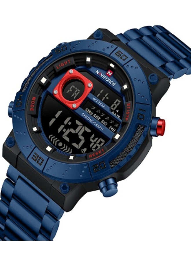 NAVIFORCE Men's Luxury Fashion Quartz Watches LCD Display Digital 3ATM ...