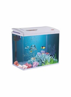 Generic Aquarium Fish Tank 24L, LED Light and Top Filter Silent Pump ...