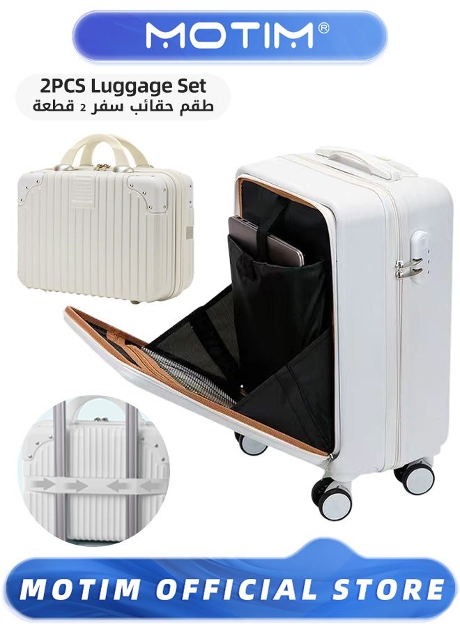 Motim 2pcs Boarding Carry-on Luggage Sets Travel Luggage With Front ...
