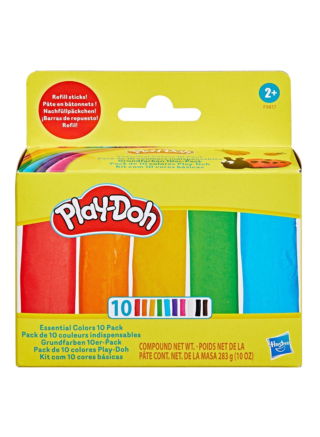 Play-Doh Essential Colors 10 Pack of Refill Sticks, Great for Classrooms and Party Favors, Kids ...
