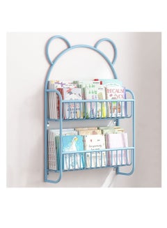 Generic 2-layer wall mounted bookshelf, iron bookshelf display storage ...