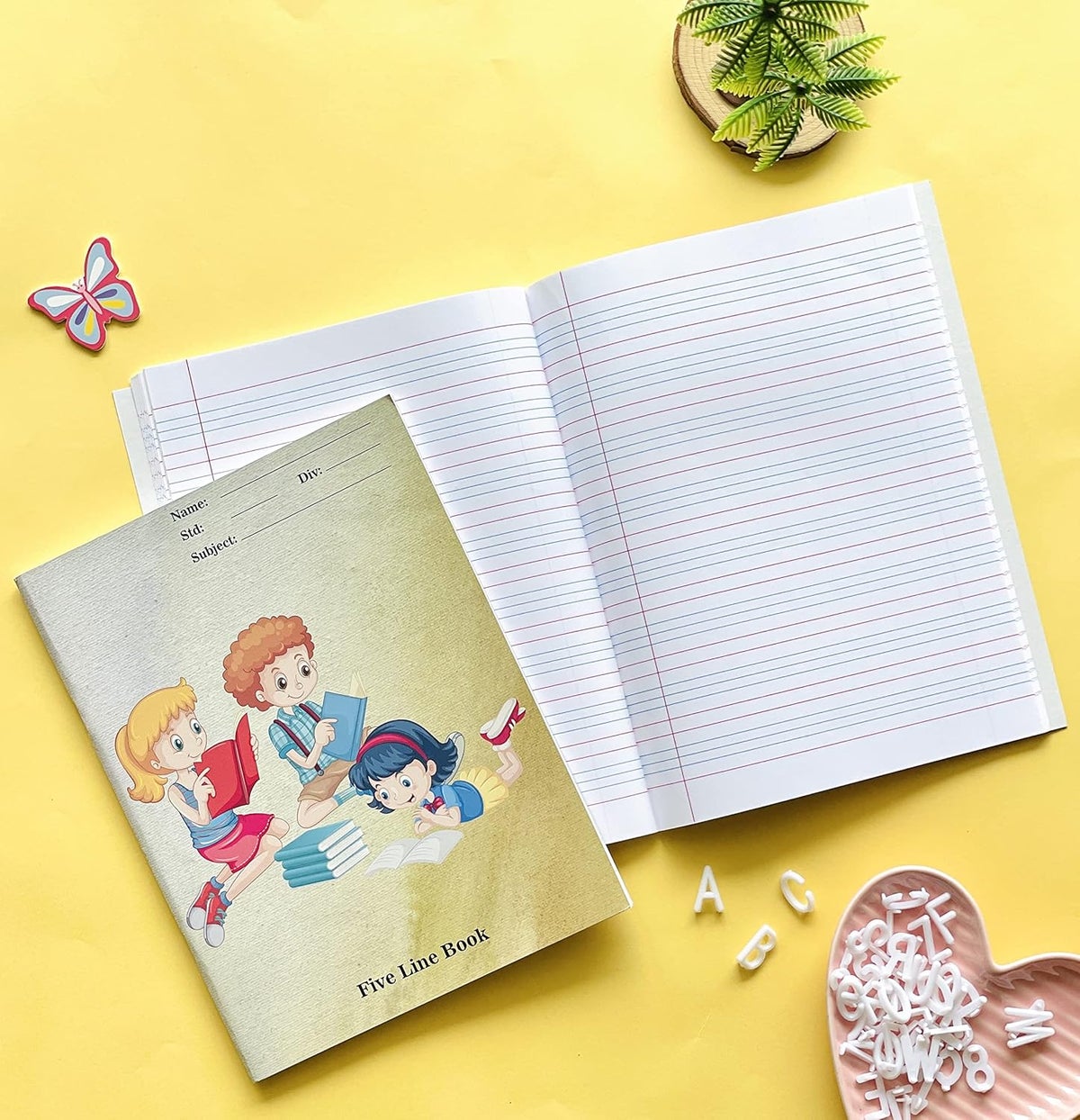 Wild Orchid Five Line Book, Inside Pages 80 GSM Premium Super White ...