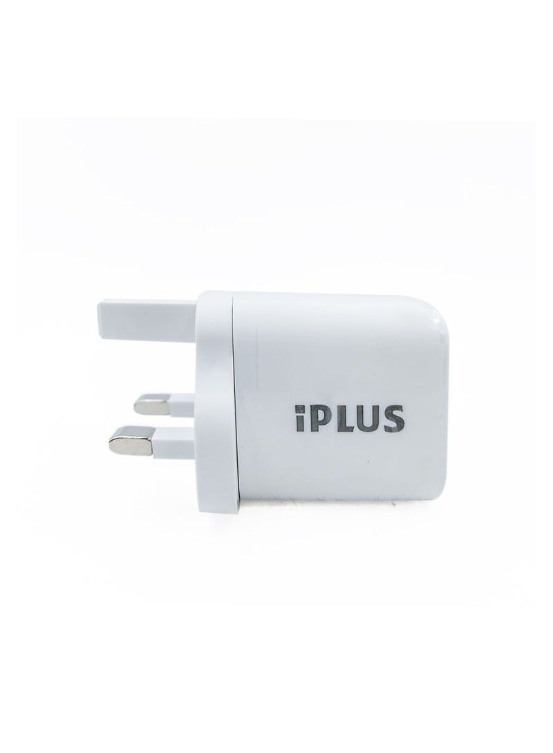 iplus iPLUS iP-CH650 High Speed Mobile Charger 20W 3.0Amp Type-C Quick Charger UK Plug PD ...
