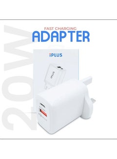 iplus iPLUS iP-CH650 High Speed Mobile Charger 20W 3.0Amp Type-C Quick Charger UK Plug PD ...