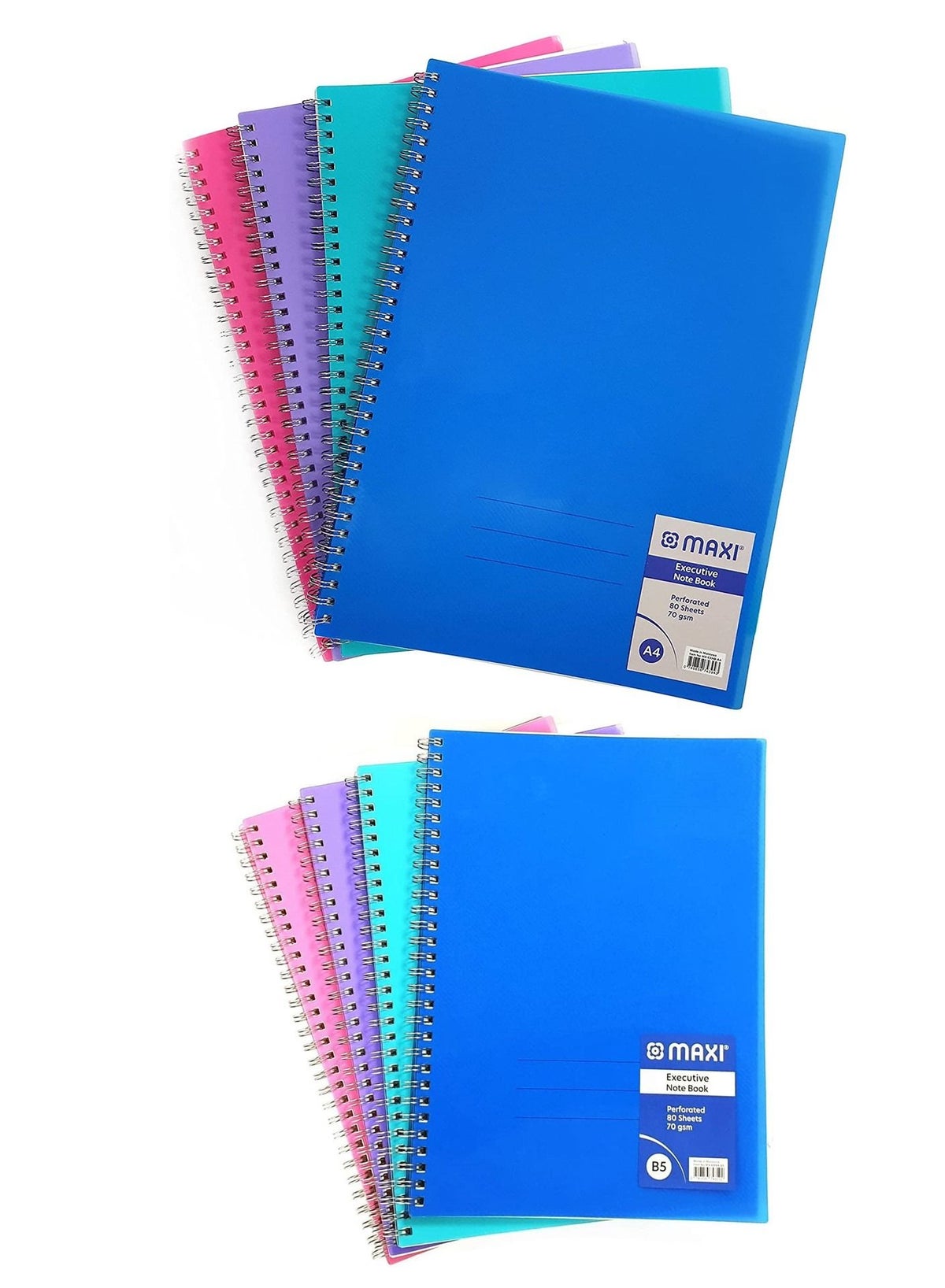 Maxi 8-Piece Single Line Notebook in A4 and B5 Size Multicolour | Best ...