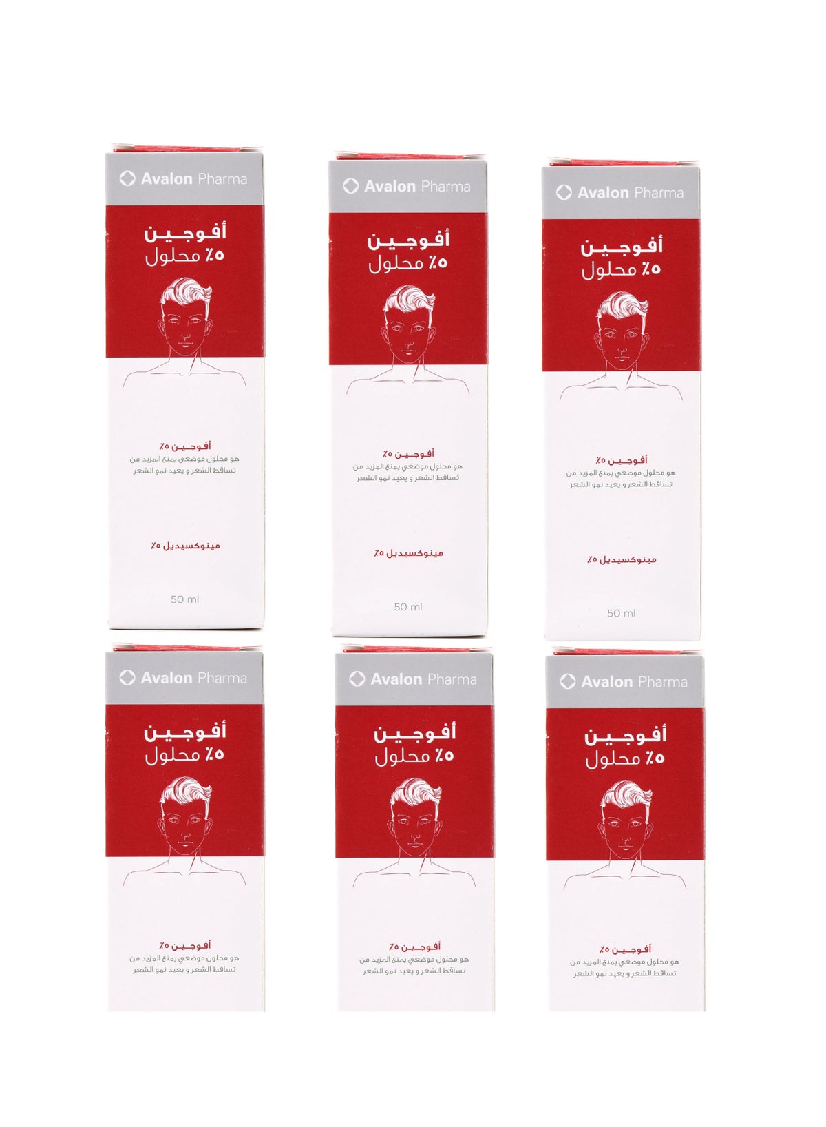 Avalon Avogain 5% Minoxidil Solution 50 ml 6 Month Supply (6 Pieces ...