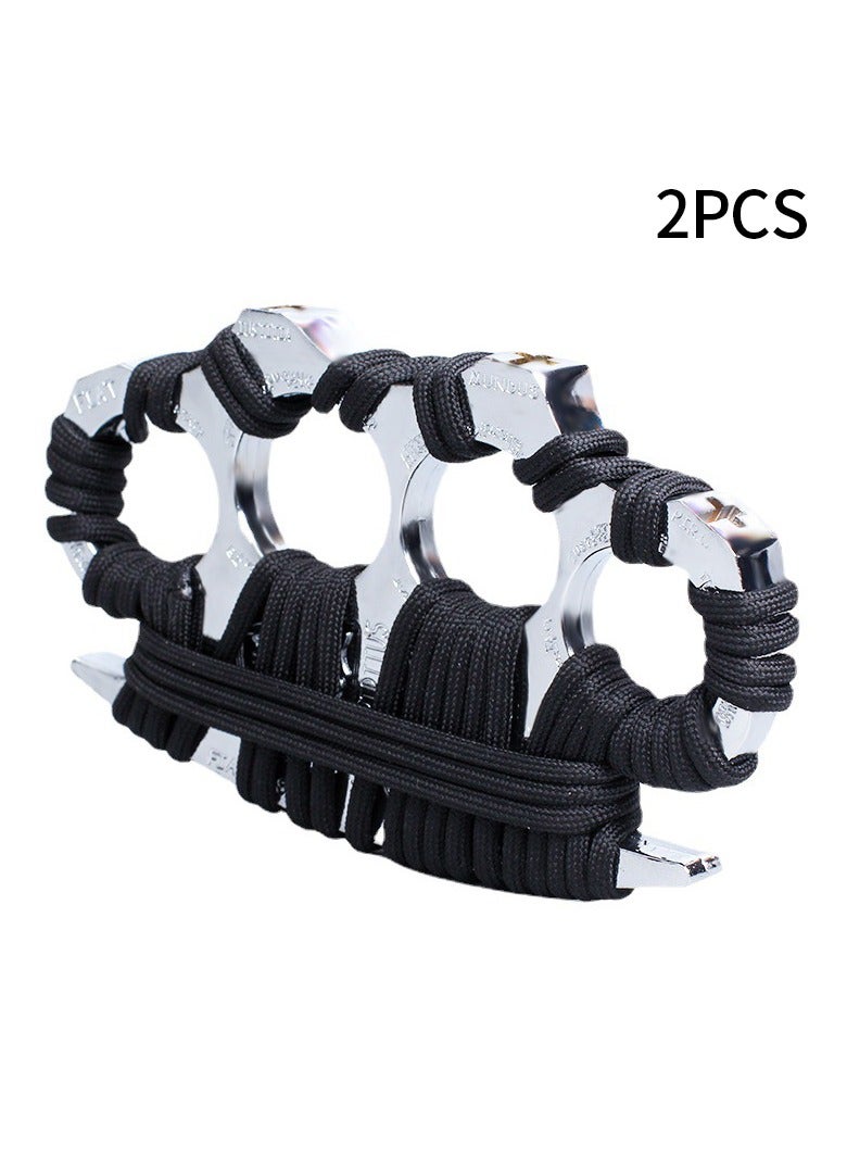 MileMelo 1 Pair Thickened and Widened Metal Knuckles Ring Alloy ...