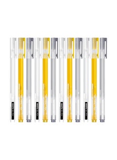 Generic 12 Pack White Gold Silver Gel Pens - 1.0mm Bold Opaque Ink for ...