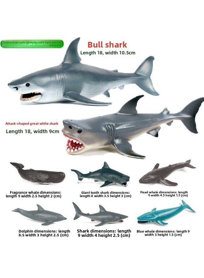 Generic Simulation Shark Toy Great White Shark Megalodon Shark Tiger ...
