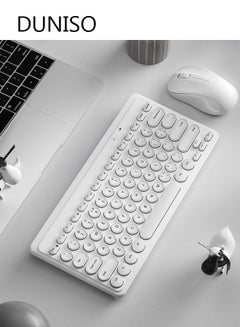DUNISO Gaming Wireless Keyboard With Mouse For Home And Office White ...