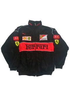 Generic Vintage Style F1 Racing Jacket Cotton Embroidered Black ...