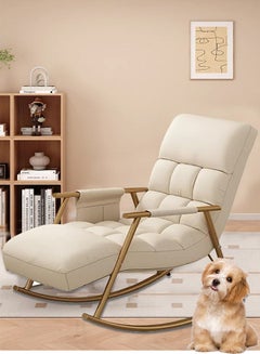 Generic Modern Upholstered Rocking Chair,Patio Rocking Chair with Side ...