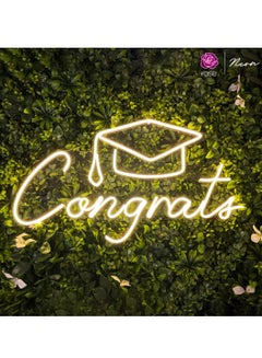 Rose Congrats Grad Neon Sign Congrats Neon Lights Signs for Backdrop ...