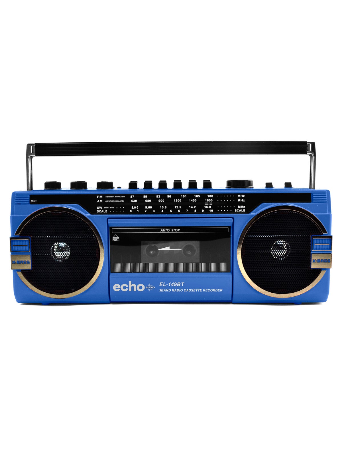 echo AUDIO Echo Audio Retro Blast Bluetooth Boombox Portable Cassette ...
