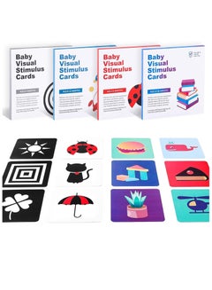 Highland High Contrast Visual Stimulation Flash Cards for Newborns to 36 Months - Set of 4 ...