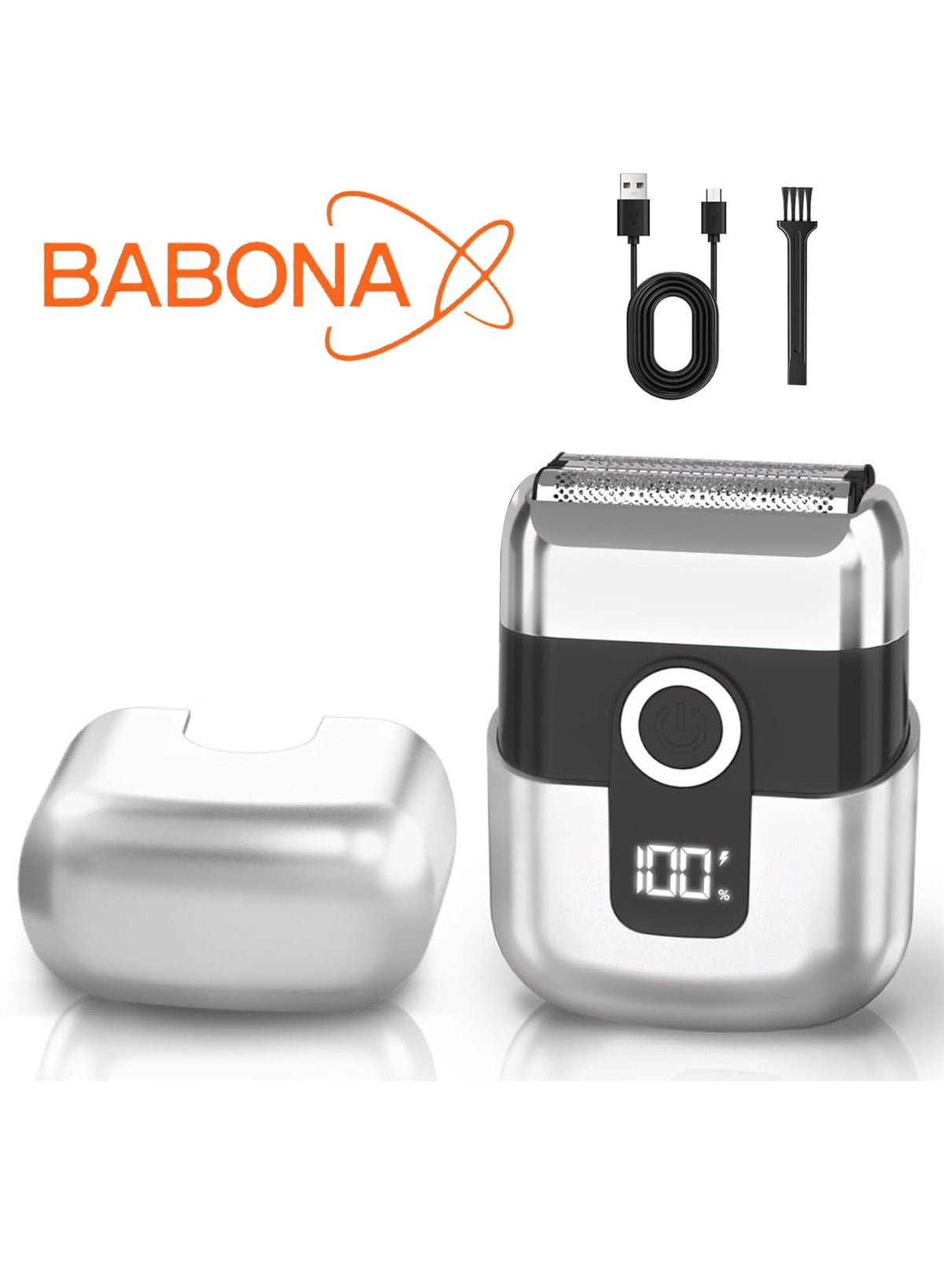 BABONA Compact Men's Electric Shaver, Trimmer, Facial Electric Shaver ...