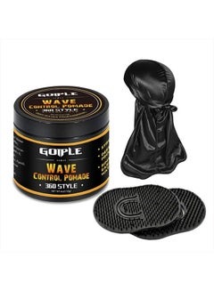 Goiple Natural Wave Pomade for Men Strong Hold, Easy Wash 360 Wave ...
