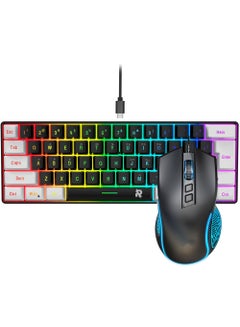 Rock Pow Wired Gaming Keyboard and Mouse Combo Include Mini 60% ...
