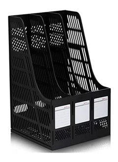 ORiTi Desk Organizer Triplicate Magazine Rack Literature Plastic School ...