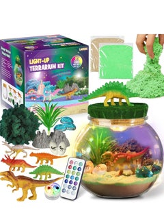 DMG TECH Dinosaur Terrarium Kit, Light Up Terrarium Kit Kids Crafts ...