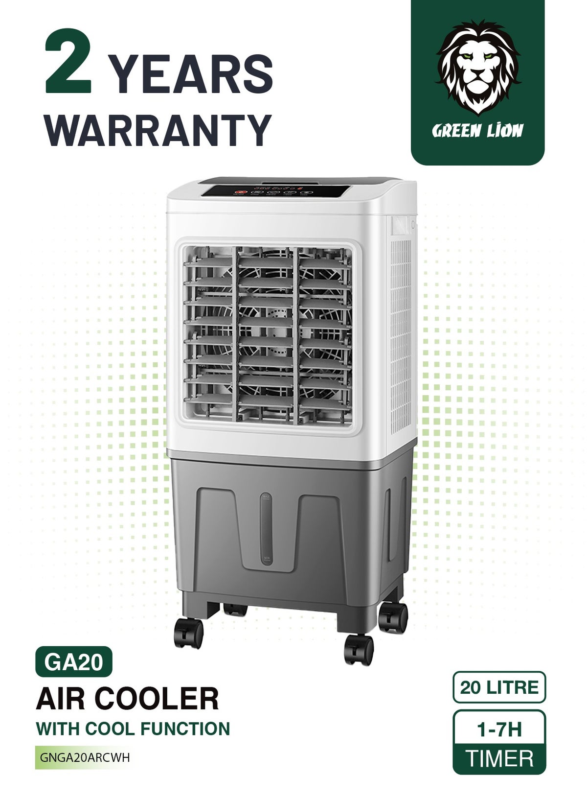 GREEN LION Portable Air Cooler 20L with Cool Function Air Conditioner ...