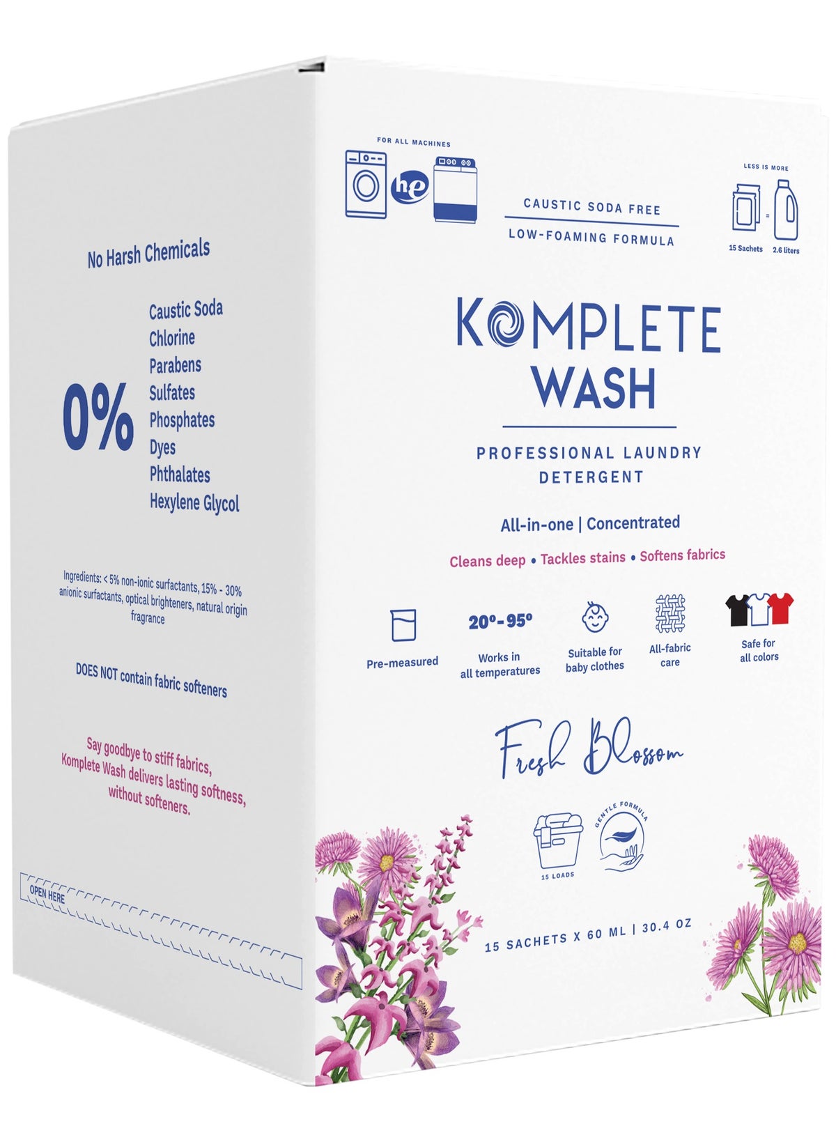 Komplete Wash - Professional Laundry Detergent - 15 Sachets | Best ...