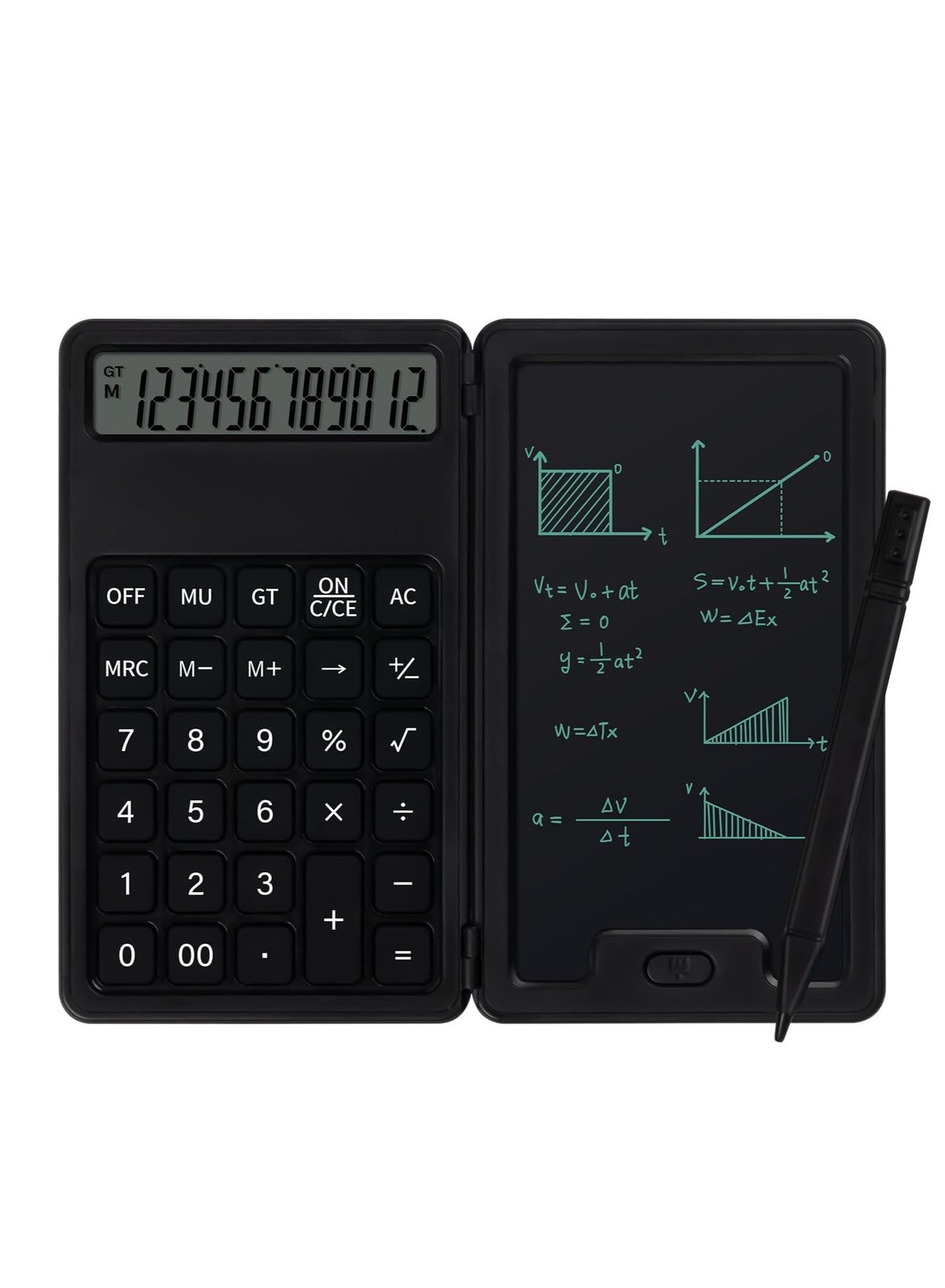 Generic Desk Portable Basic Calculator with Notepad and Stylus, 12 ...