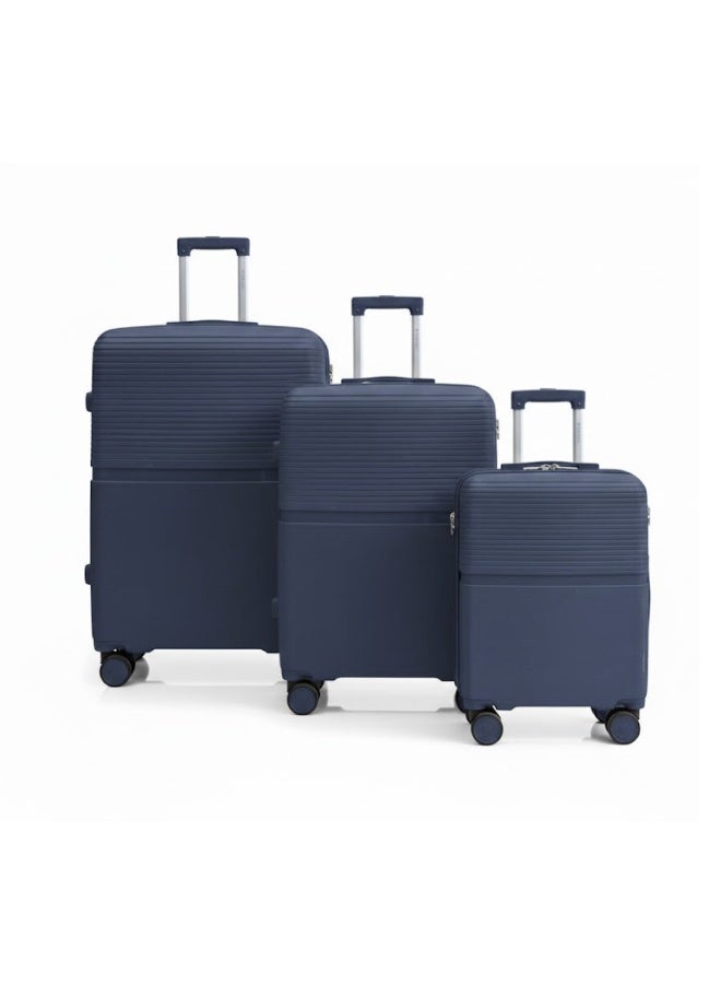 Generic 3 Piece Polypropylene Hard Side Luggage Set - Lightweight ...