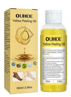 OUHOE 100ml Super Strength Yellow Peeling Oil Exfoliating Dark Skin for Body, Yellow Peeling Oil ...