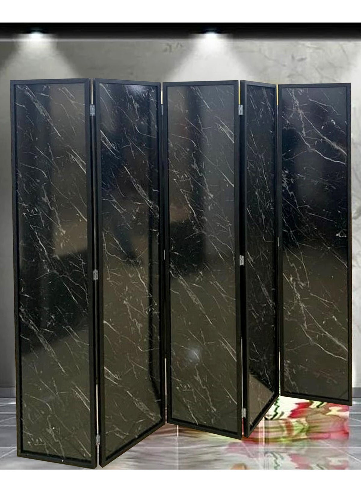 Generic Room Divider 5 Panel Room Partition, Foldable Freestanding ...