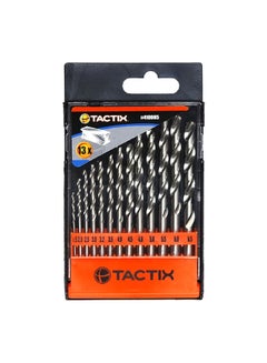 Tactix 13-Piece Break-Resistant HSS Twist Drill Bit Set with Plastic ...