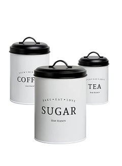 Generic Large Kitchen Canisters Set of 3 - Farmhouse Canister Sets for ...